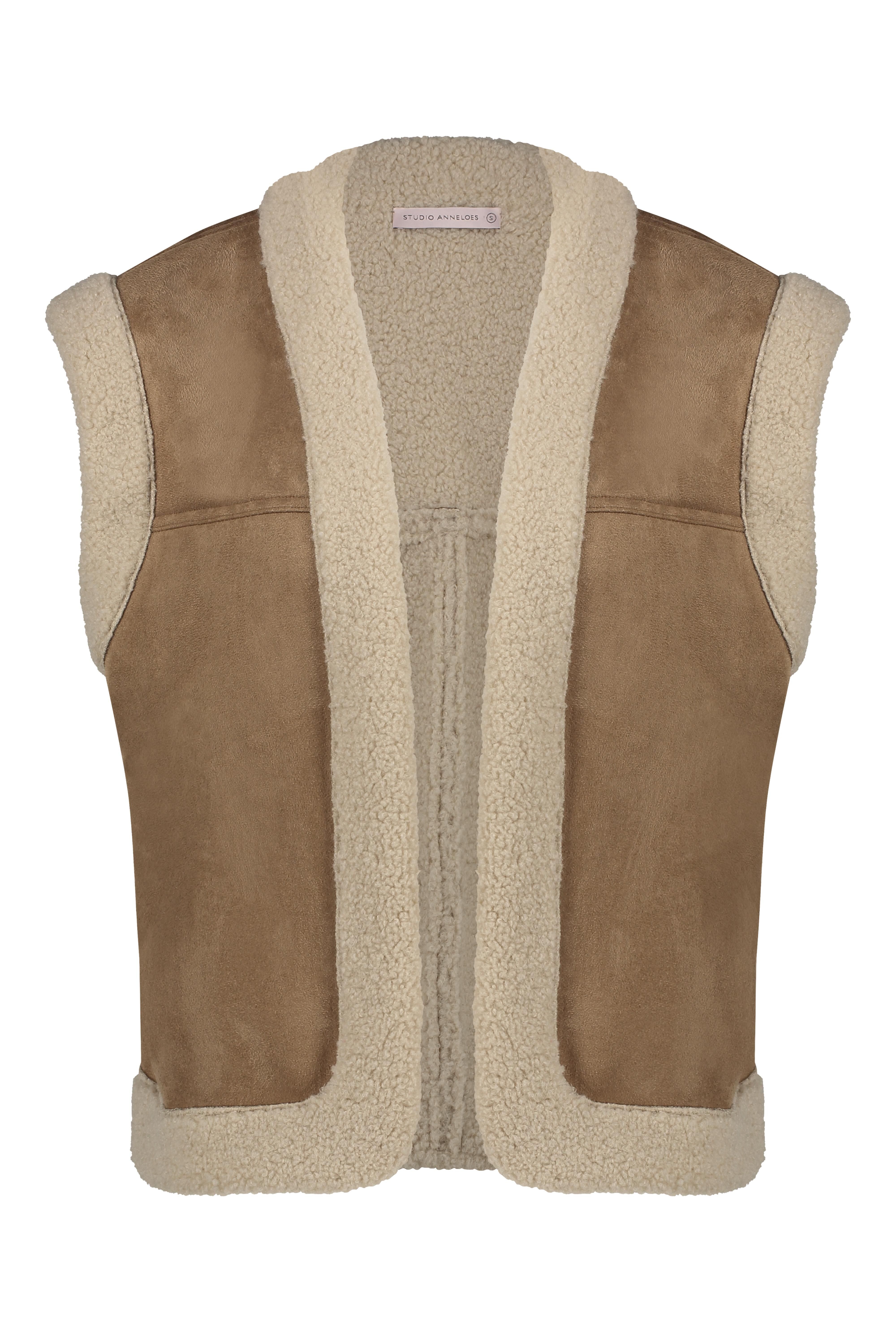 Studio Anneloes Donna Teddy Waistcoat Bronze online kopen bij Carriera ...